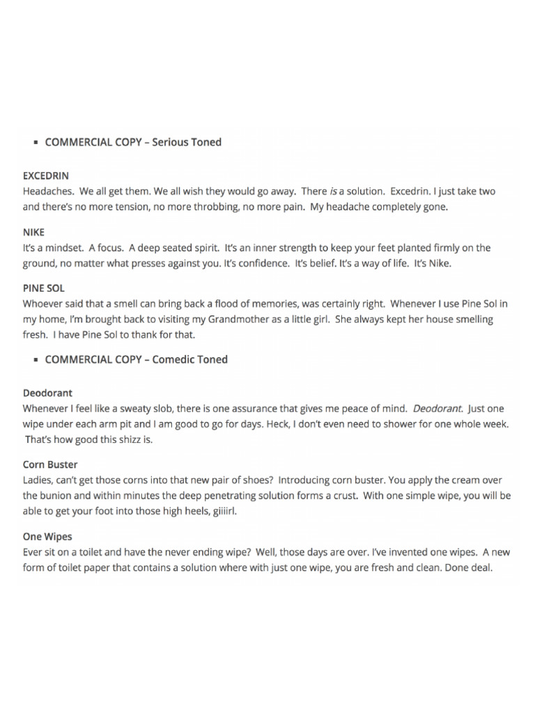 Commercial+Scripts+Mix | PDF