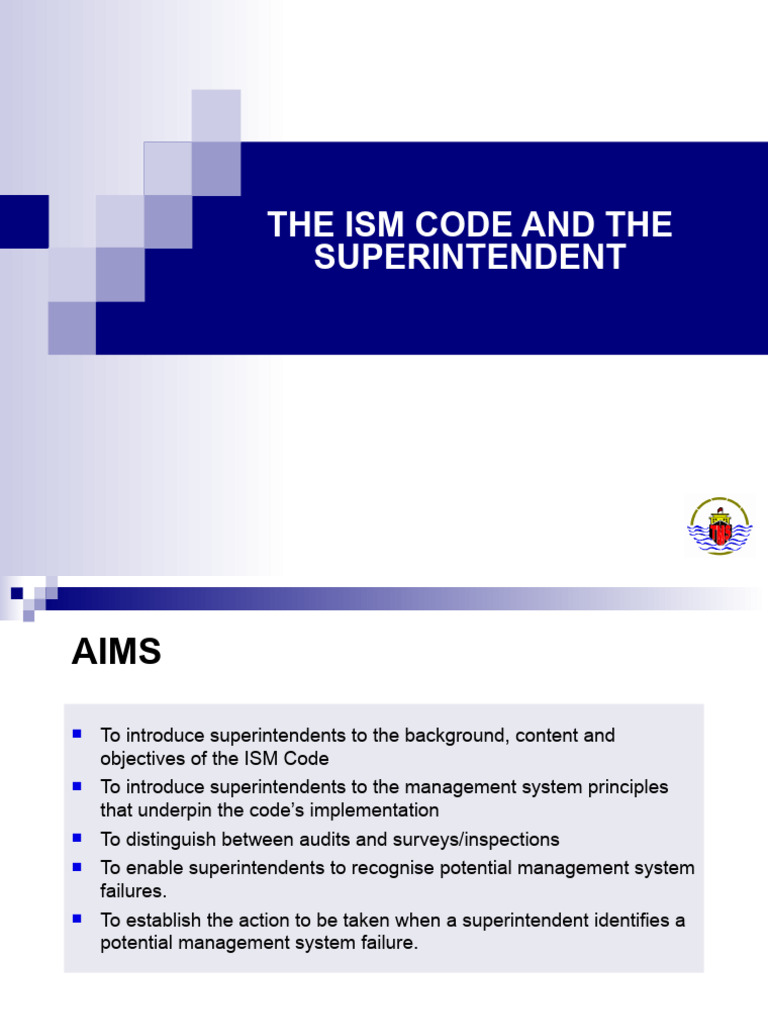 IX. ISM Code - Superintendent v2 | PDF | Business