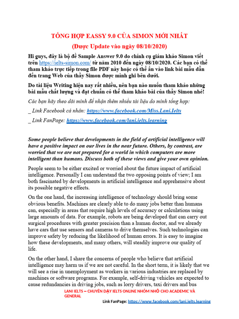 BÀI MẪU WRITING TASK 2 9.0 CỦA THẦY SIMON MỚI NHẤT | PDF | Cost Of Living | Climate Change