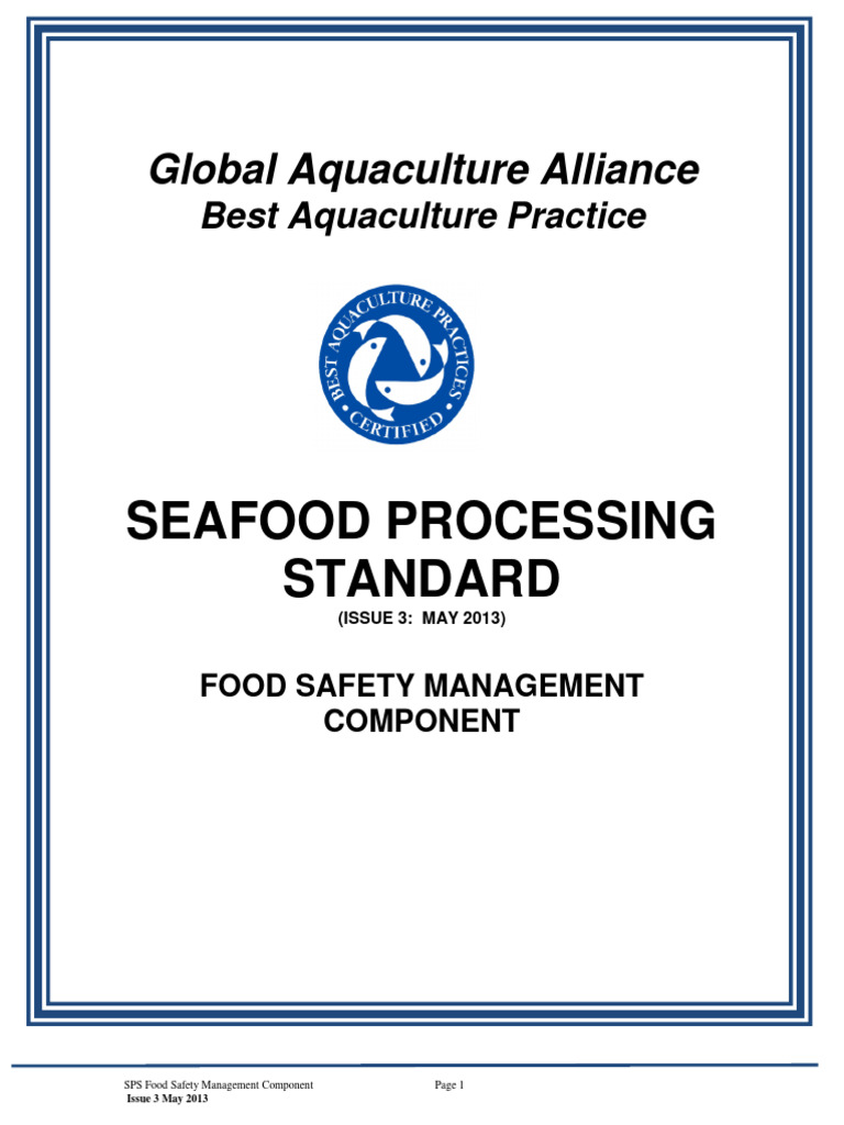 BAP - Seafood Processing Standard | PDF