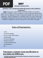 ERT Members Roles & Responsibilities | PDF | Firefighting | First Aid