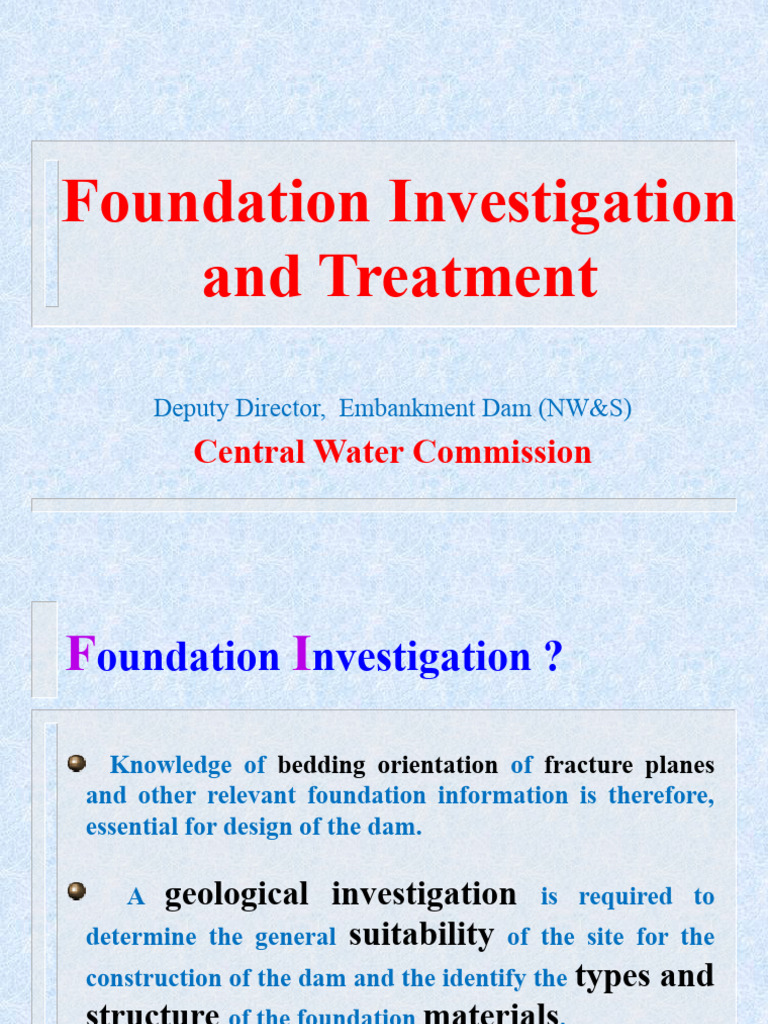 Dam Foundation Treatment Insights | PDF