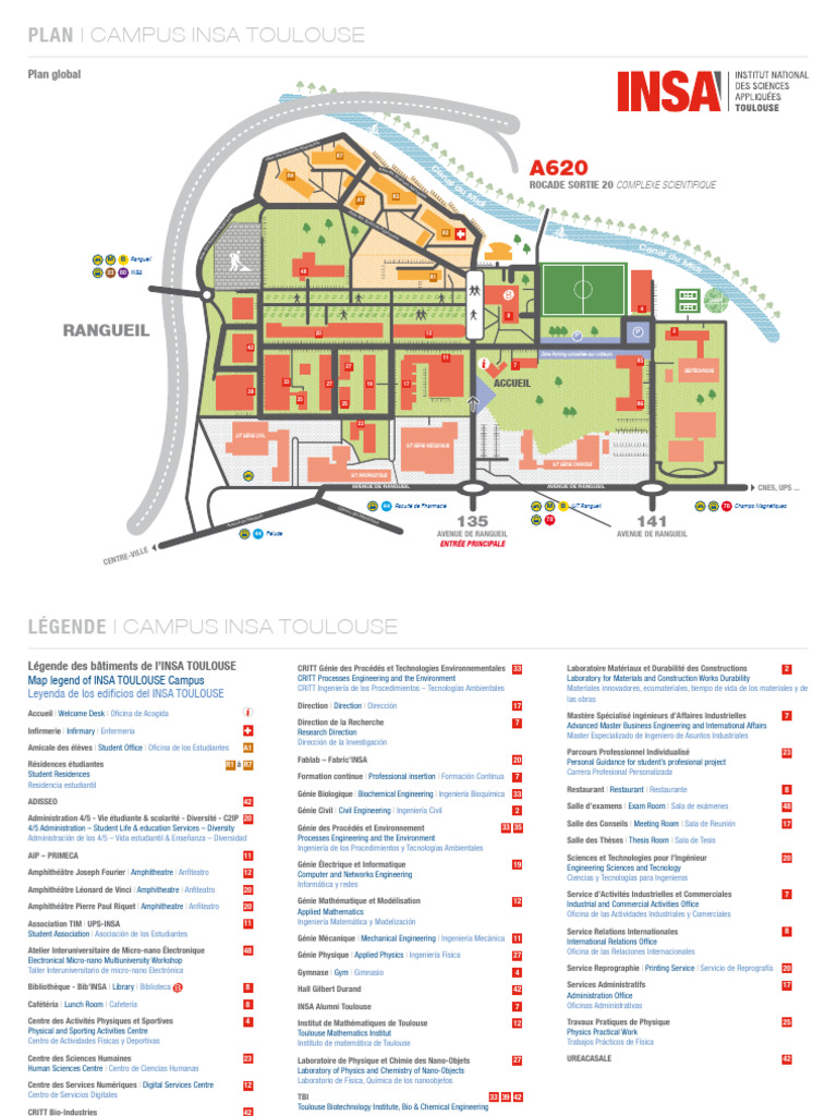 INSA Toulouse Campus Map and Guide | PDF