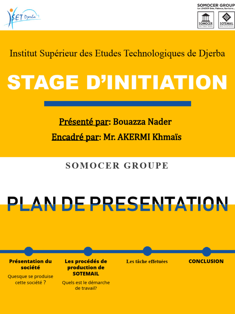 Présentation Stage D'initiation | PDF