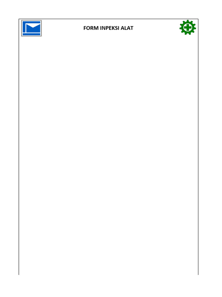 Form Inspeksi Alat Proyek | PDF