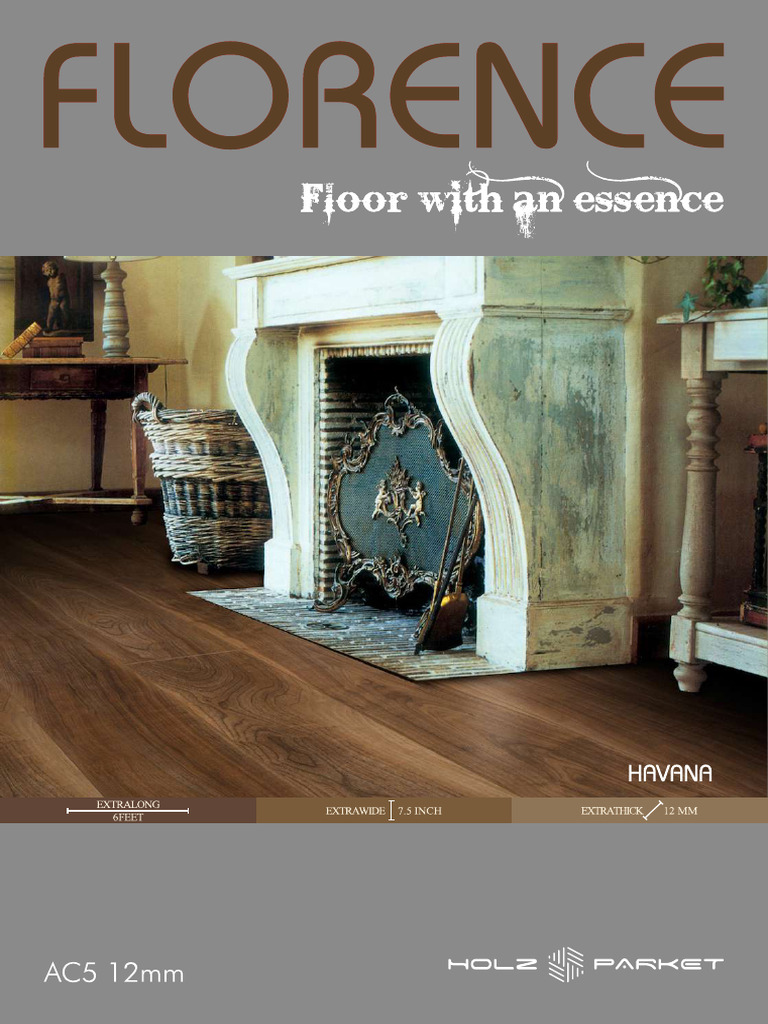 Florence 12mm 6feet Long AC5 Laminated Flooring | PDF