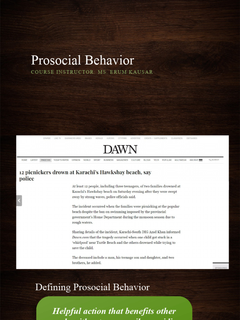 7 Prosocial Behavior 1 30112023 101059am | PDF