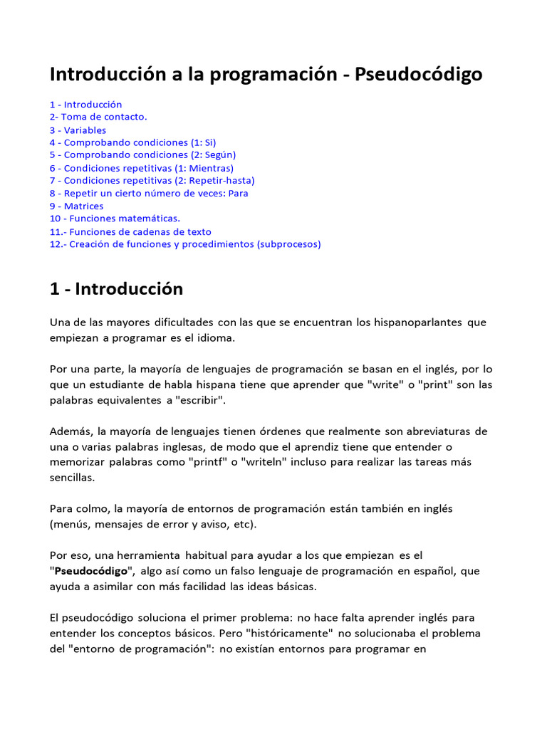 Introducción A La Programación Final | PDF