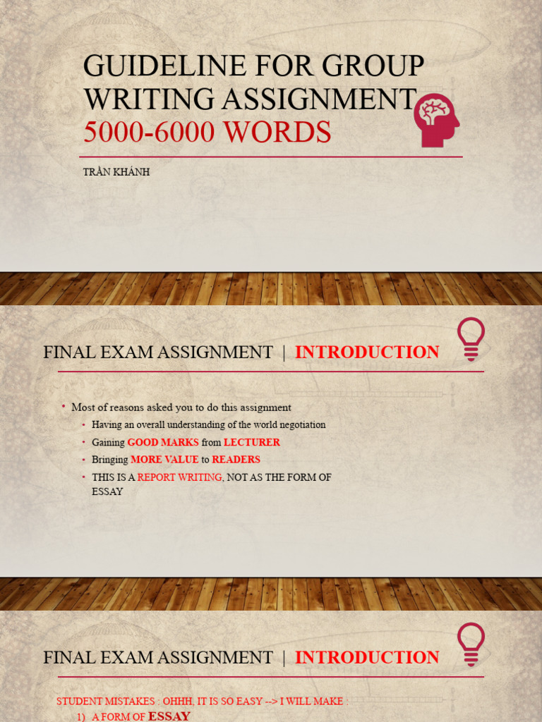 Guideline For Group Writing Assignment | PDF
