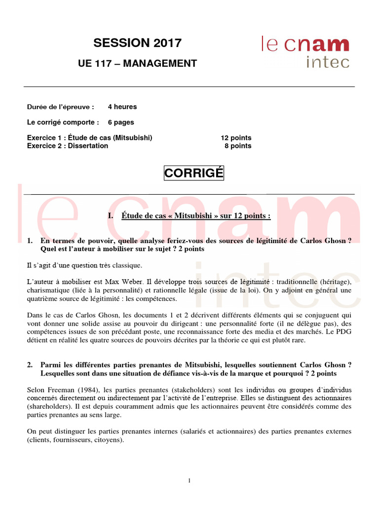 117 Exam Final 2017 Corrige | PDF