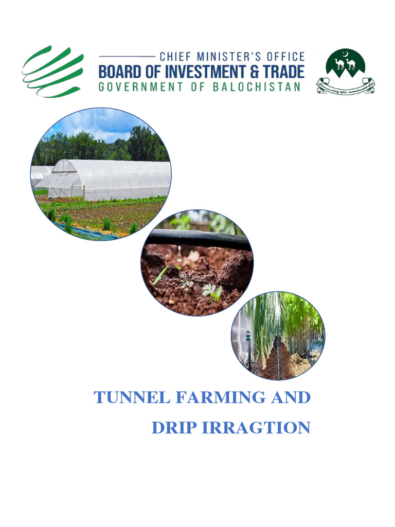 Tunnel Farming and Drip Irrigation System | PDF | Irrigation | Agriculture