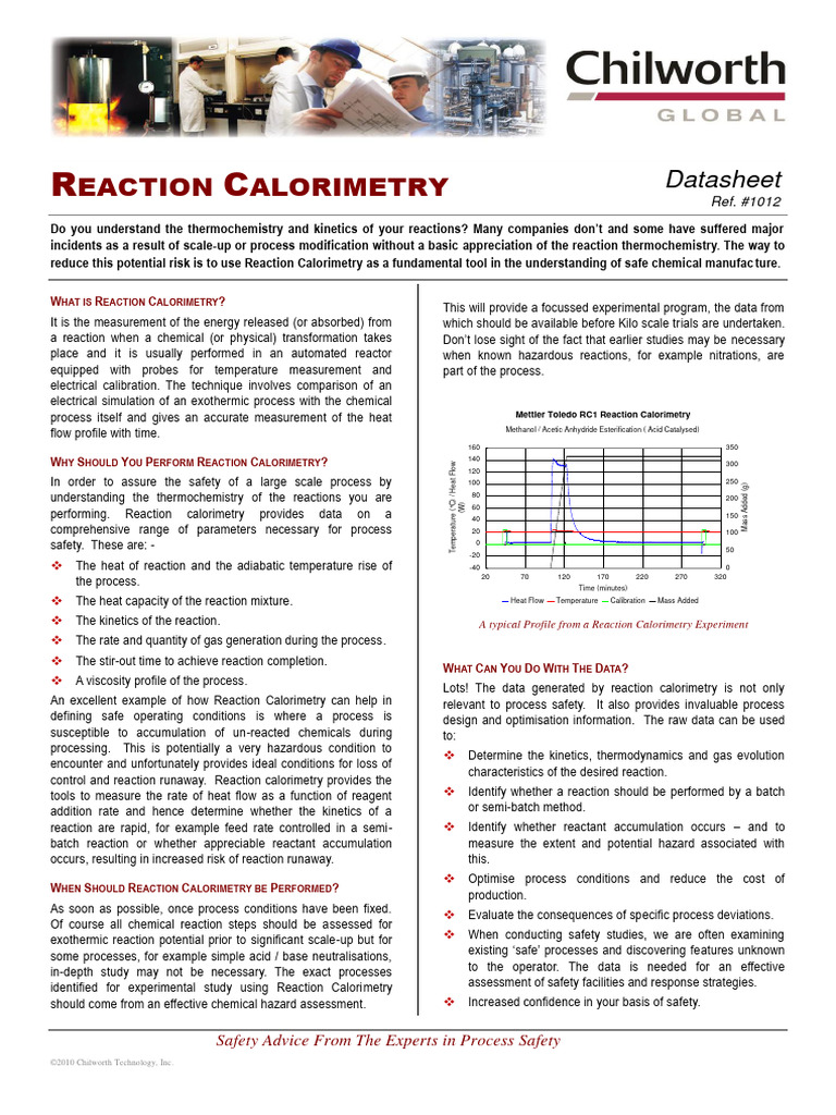 Reaction Calorimetry Datasheet | PDF