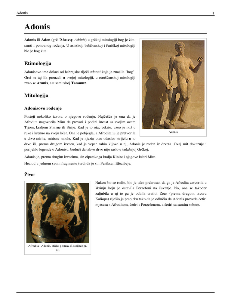 Adonis | PDF
