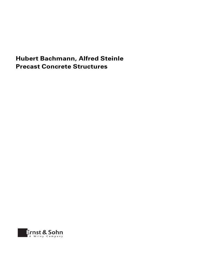 Precast Concrete Structures - 2012 - Bachmann | PDF | Concrete | Precast Concrete