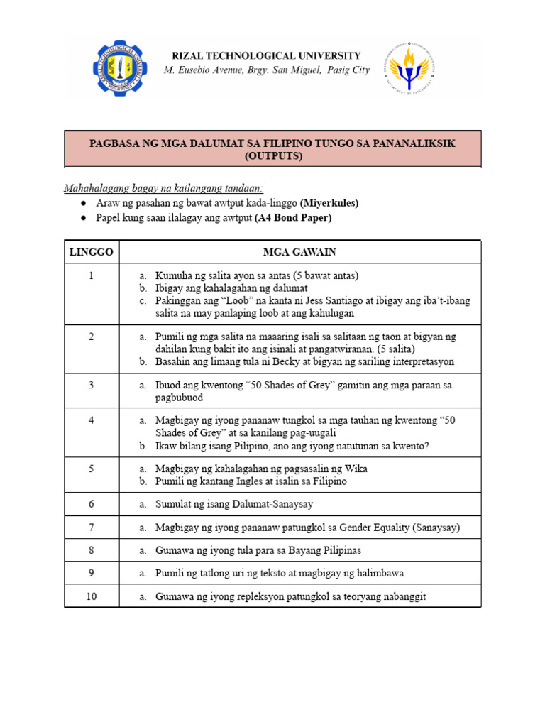 Outputs in Dalumat | PDF