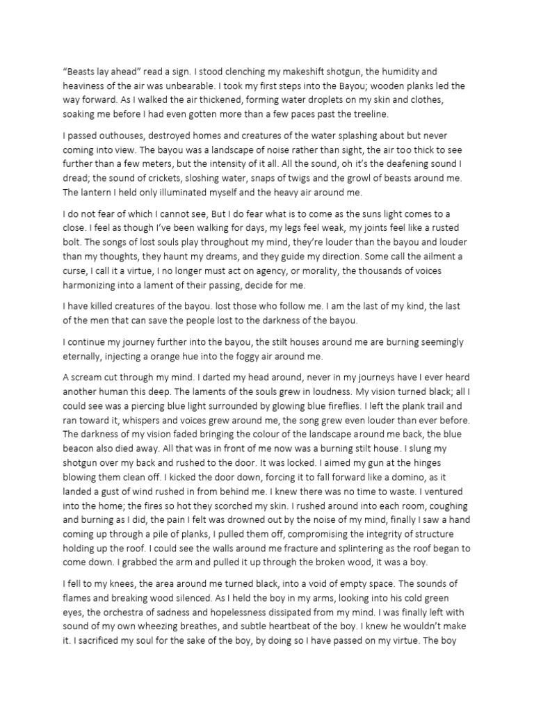 Imaginative Writing Piece | PDF