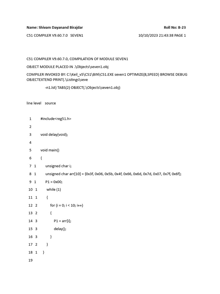Seven Segment | PDF | Computer Programming | Software Engineering