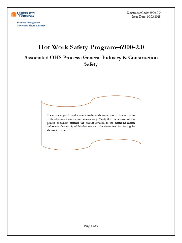 Hot Work Safety Program 20181003 | PDF