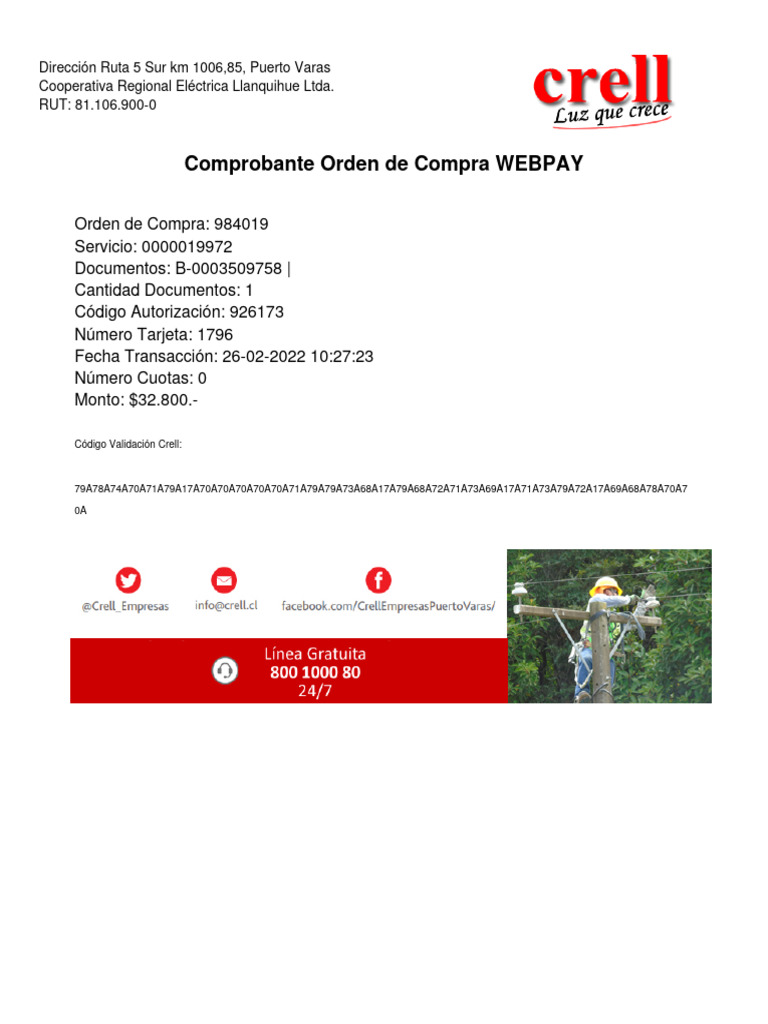 Comprobante Crell 20220226 | PDF