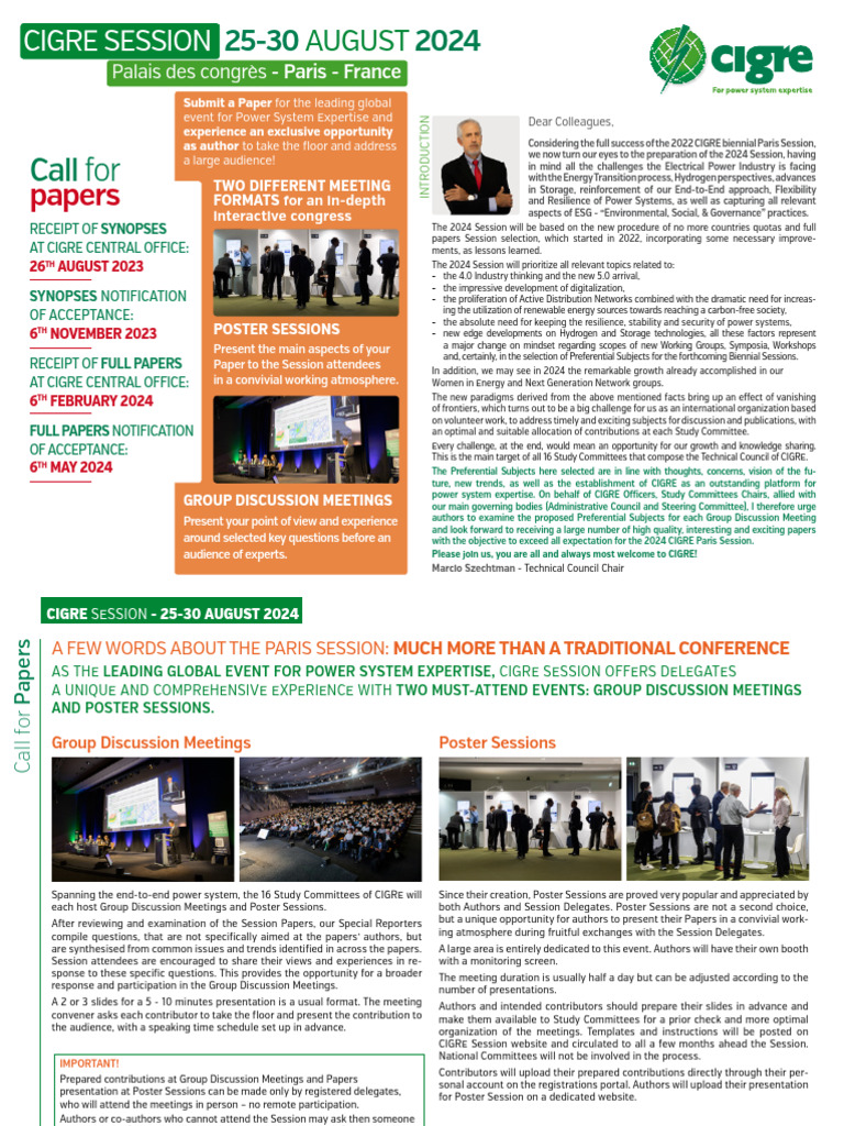 Call For Papers Cigre 2024v5 | PDF