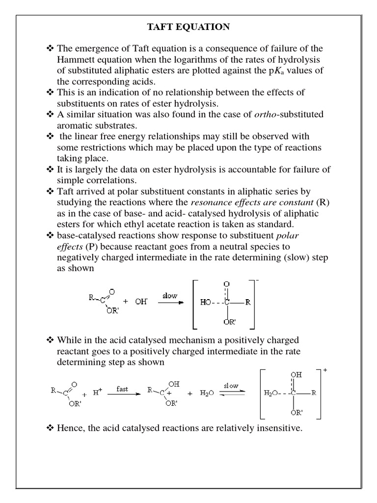Taft Equation | PDF