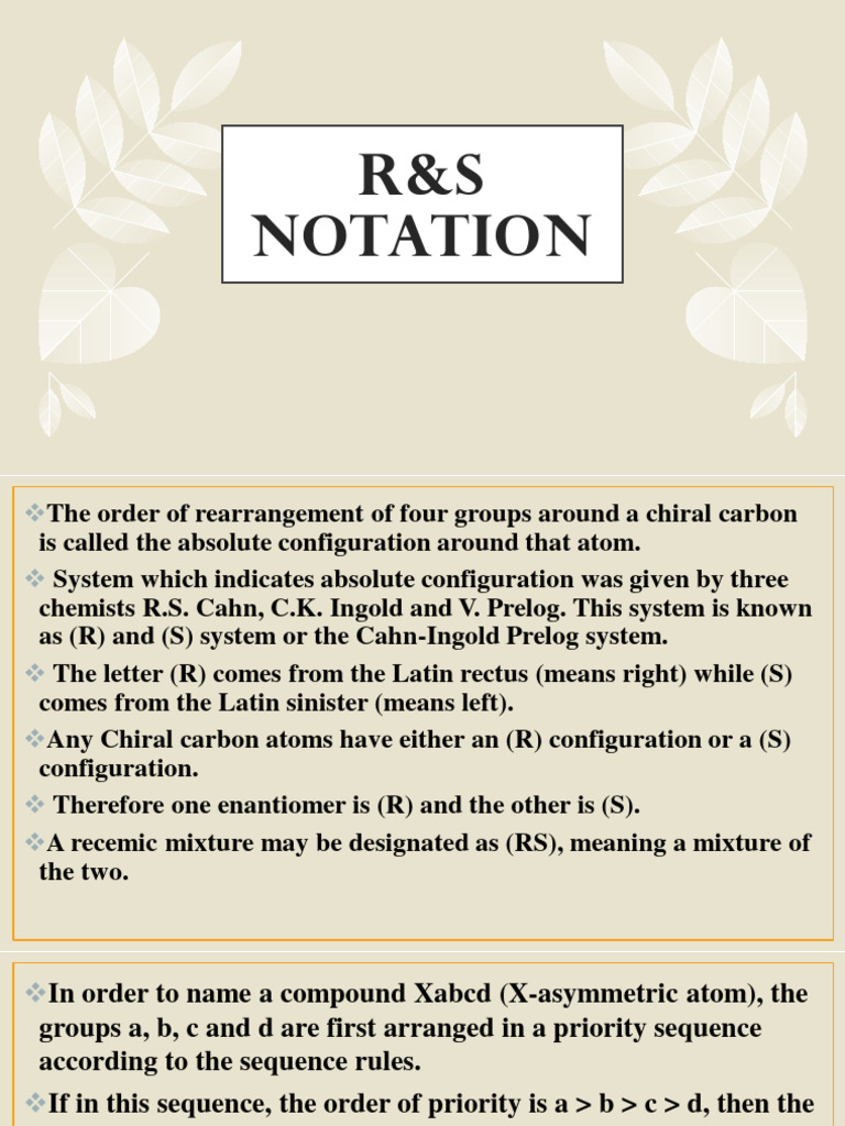 rs notation | PDF