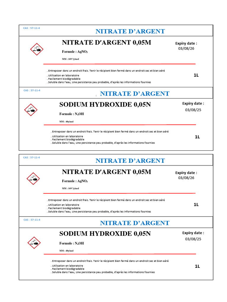 Nitrate D'argent | PDF