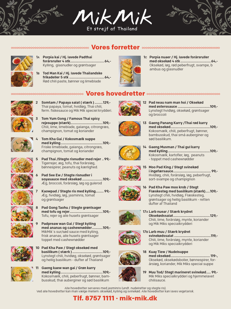 Mik Menu | PDF