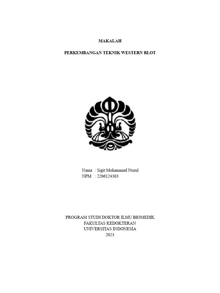 Perkembangan Teknik Western Blot | PDF