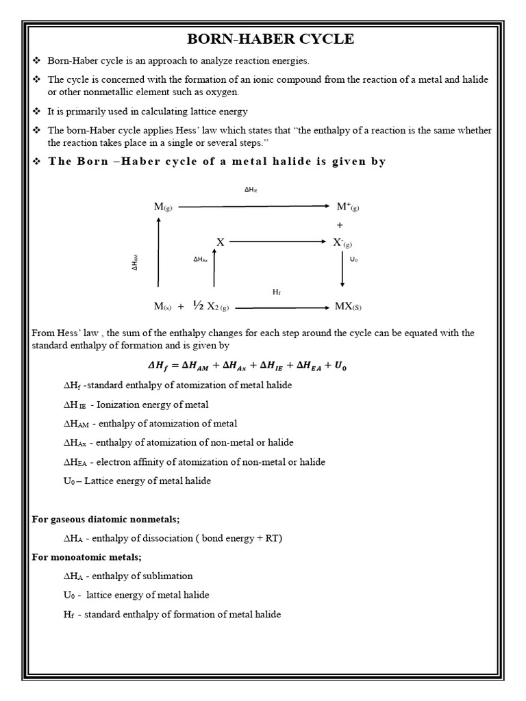 Kapustinskii Equation for Lattice Energy | PDF