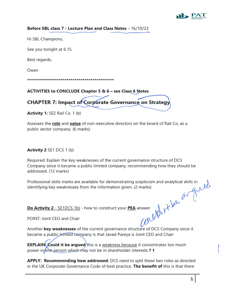 Class Notes Class 7 16.oct | PDF
