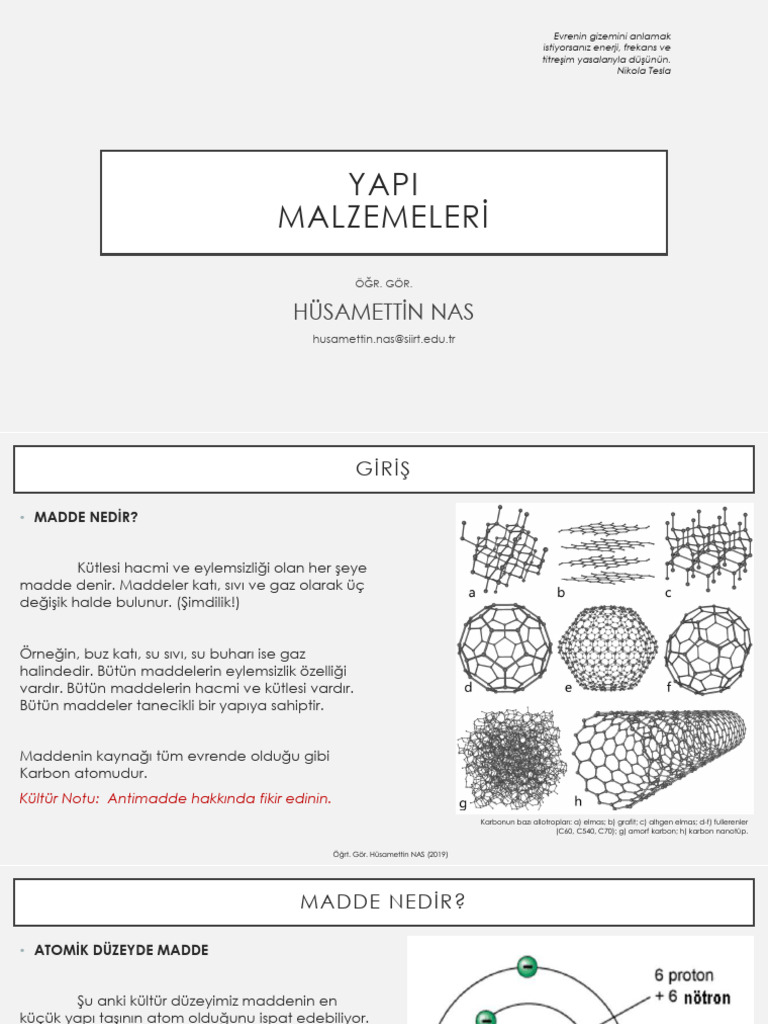 Mimarlik Bolumu Yapi Malzemeleri Dersi Vize Oncesi Ders Notu (10112019) Siirt 20191110102828473 ...
