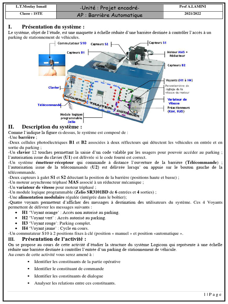 Barrière Automatique de Parking | PDF | Ordinateurs