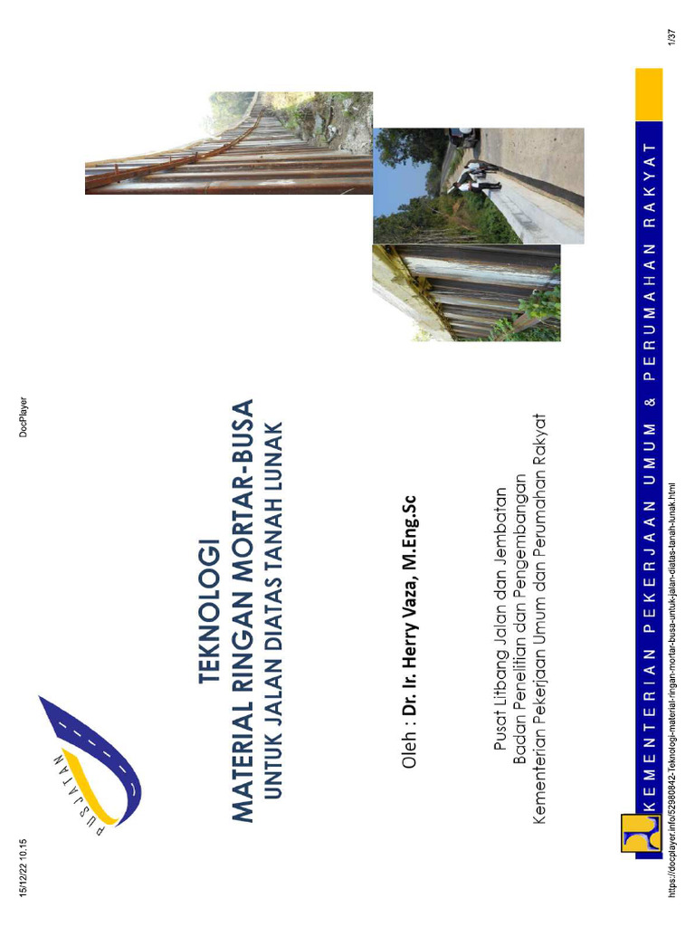 Teknologi Material Ringan Mortar-Busa U... Diatas Tanah Lunak - PDF | PDF