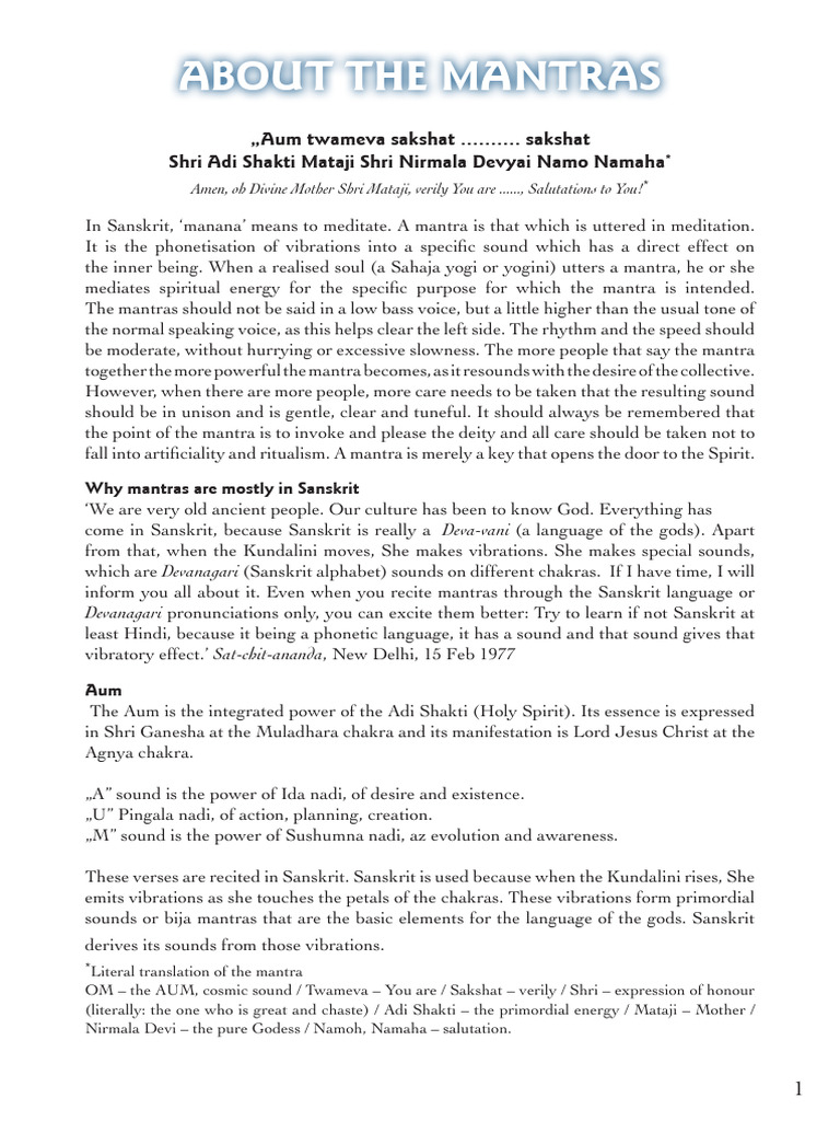Understanding Mantras and Their Significance | PDF