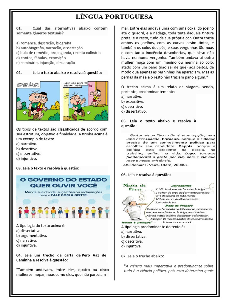 Atividades de Genero Textual | PDF