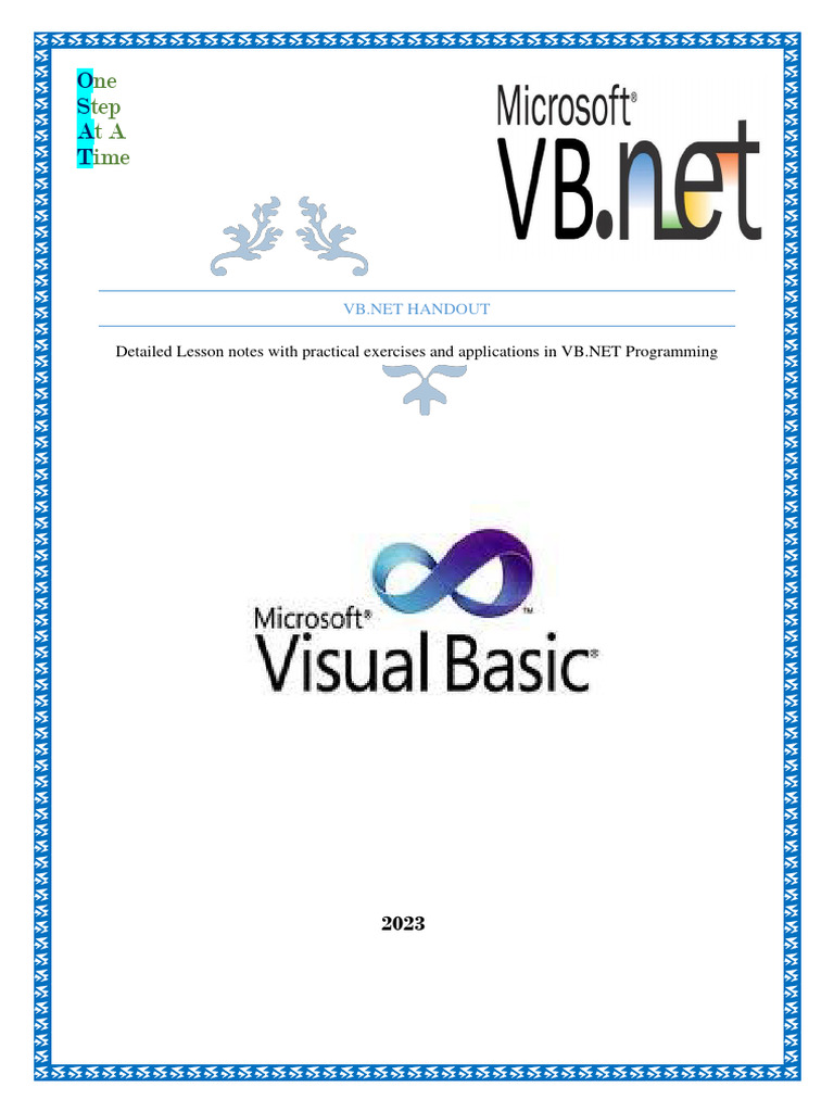 Programming Ii - VB - Net Handout 1 | PDF | Class (Computer Programming) | Method (Computer ...