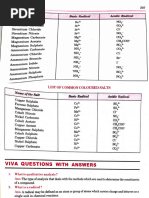 Viva Voce - Salt Analysis | PDF | Salt (Chemistry) | Radical (Chemistry)
