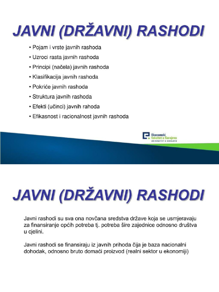 Klasifikacija Javnih Rashoda | PDF