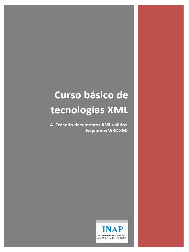 Creando Documentos XML Válidos. Esquemas W3C XML | PDF
