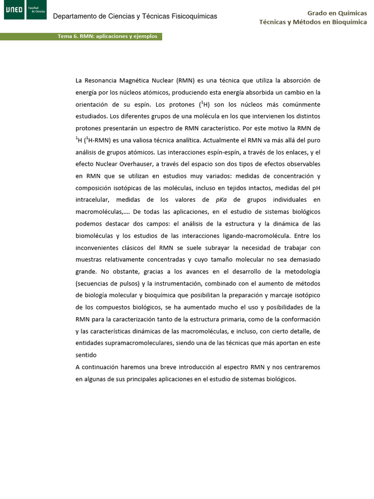 1 - RMN-Aplicaciones y Ejemplos | PDF