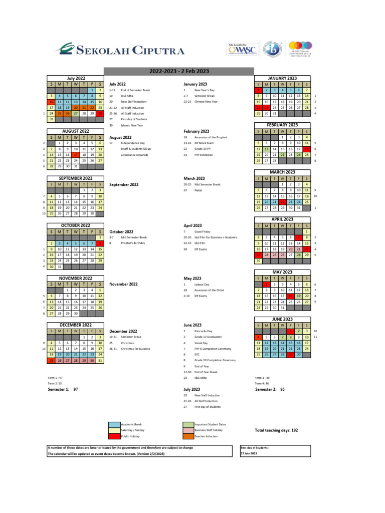 Academic Calendar | PDF