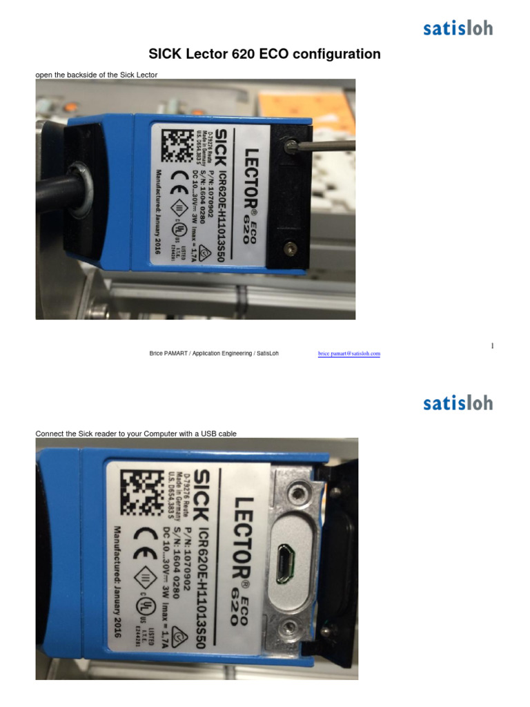 Sick Lector 620 ECO Configuration - PDF (DO-ENG-02OPR-00061) V1 | PDF