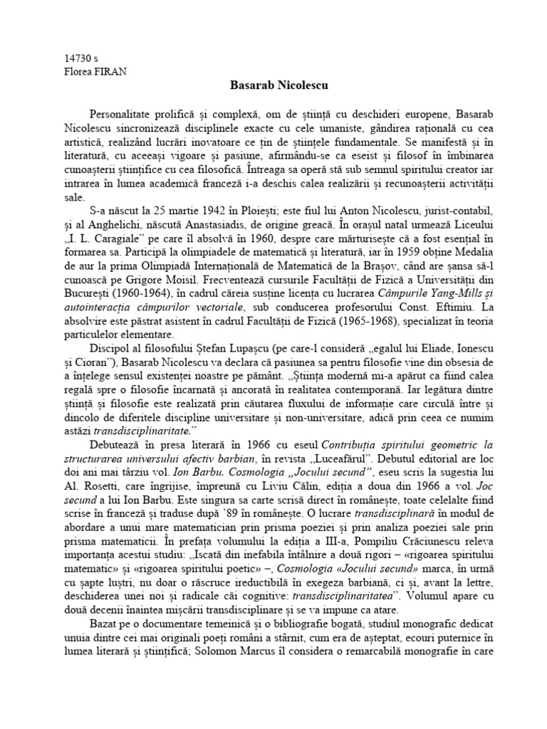 Basarab Nicolescu | PDF