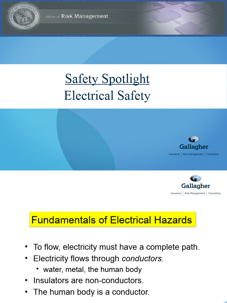 Powerpoint Electrical Safety | PDF | Equipment | Electrical Engineering