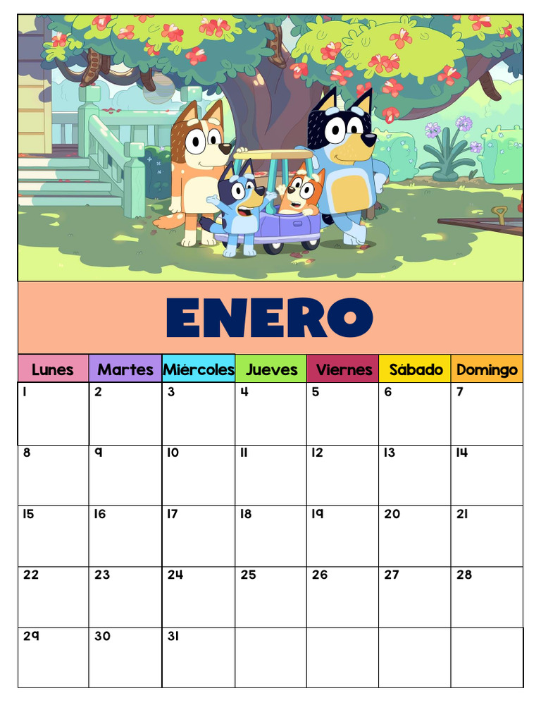 CALENDARIO-BONITO-PARA-ANOTACIONES-FAMILIA-BLUEY-NUEVAS-IMAGENES | PDF ...