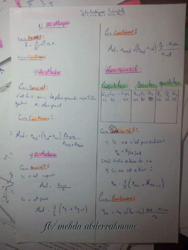 Resume Probabilite Et Statistique | PDF