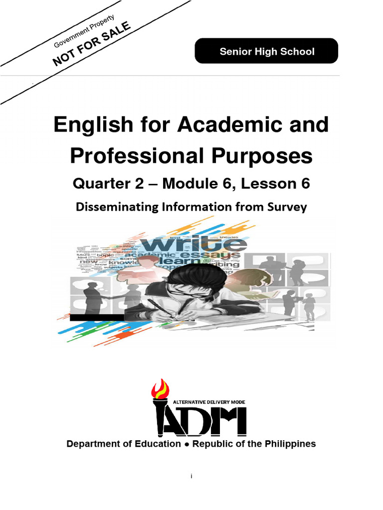 EAPP Q2 Mod6 Disseminating-InformationfromSurvey V5 | PDF