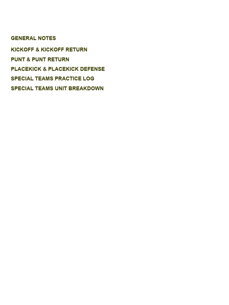 Documents - Pub - Coach Lukks Special Teams Section of Playbook 2014 ...