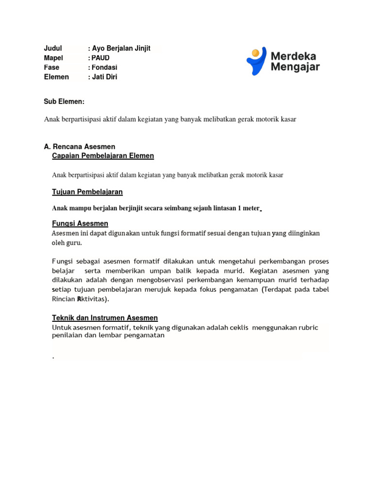 Berjalan Berjinjit | PDF